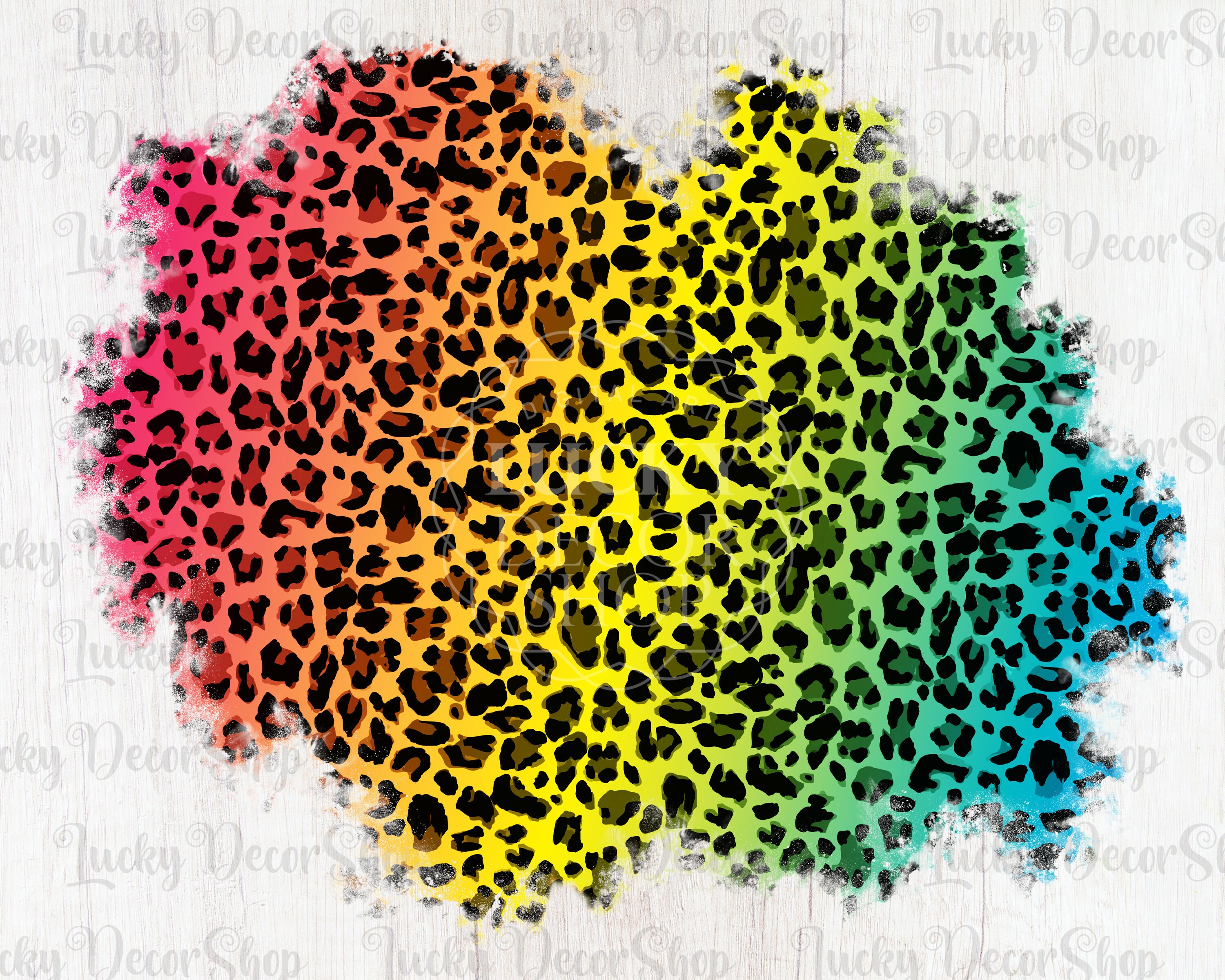 Materials Animal Print Backsplash Digital Download Neon Leopard Spot ...