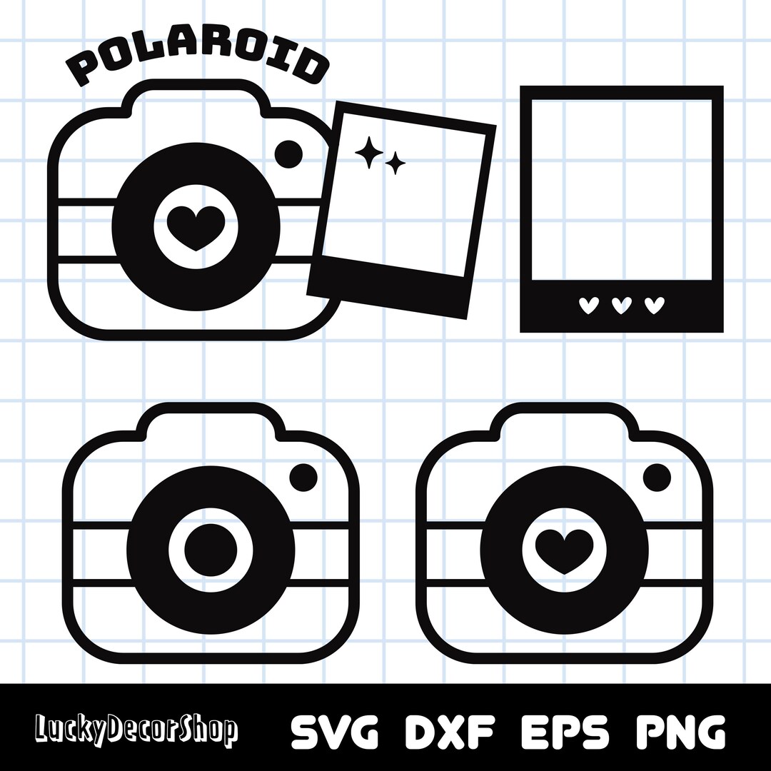 Polaroid Svg, Camera Outline Svg, Camera Clipart, Camera SVG, Camera ...
