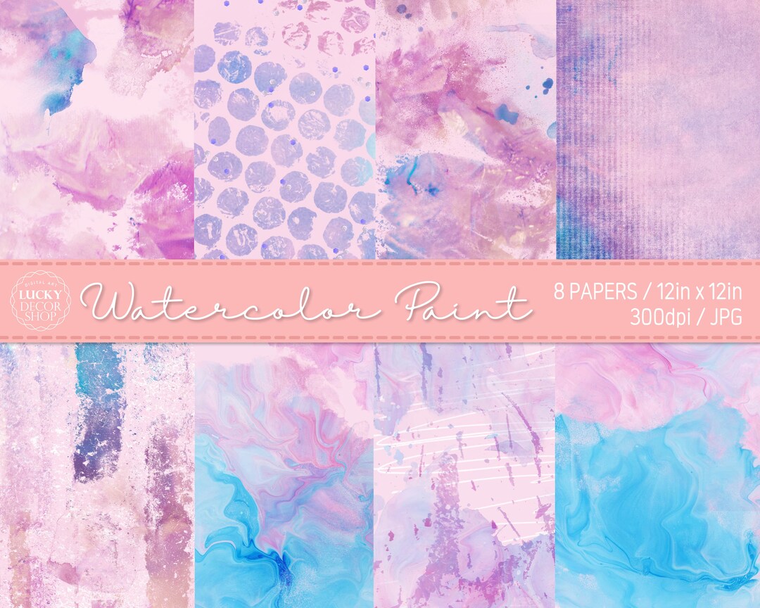 Watercolor Paint Digital Paper Abstract Backgrounds INSTANT - Etsy