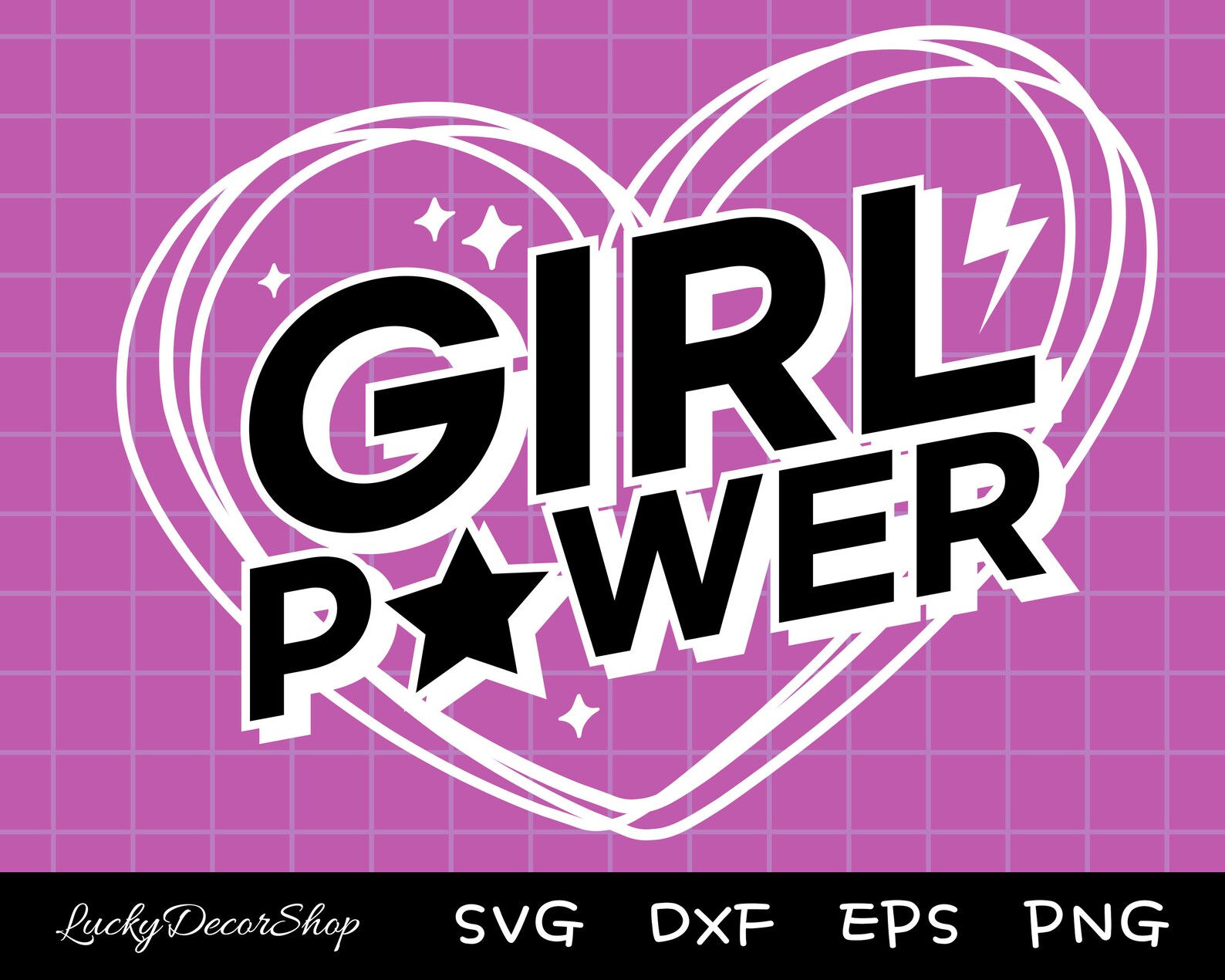 Girl Power Svg GRL PWR SVG Silhouette Cricut Cut File - Etsy