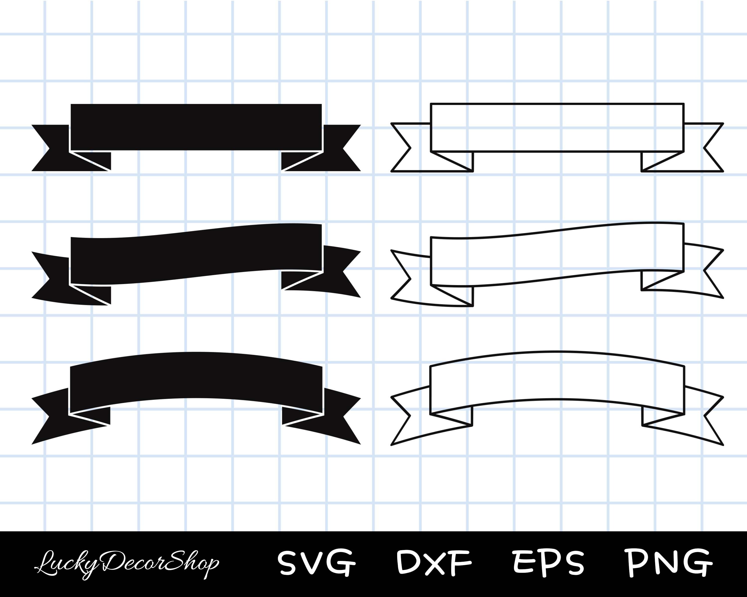 Banner Ribbon SVG Banner Svg Ribbon SVG Cut File Svg Dxf - Etsy
