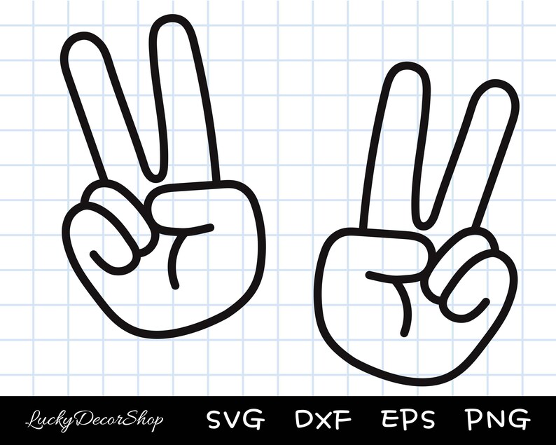 Peace Hand SVG Peace Sign Hand Symbol Peace SVG Clipart - Etsy