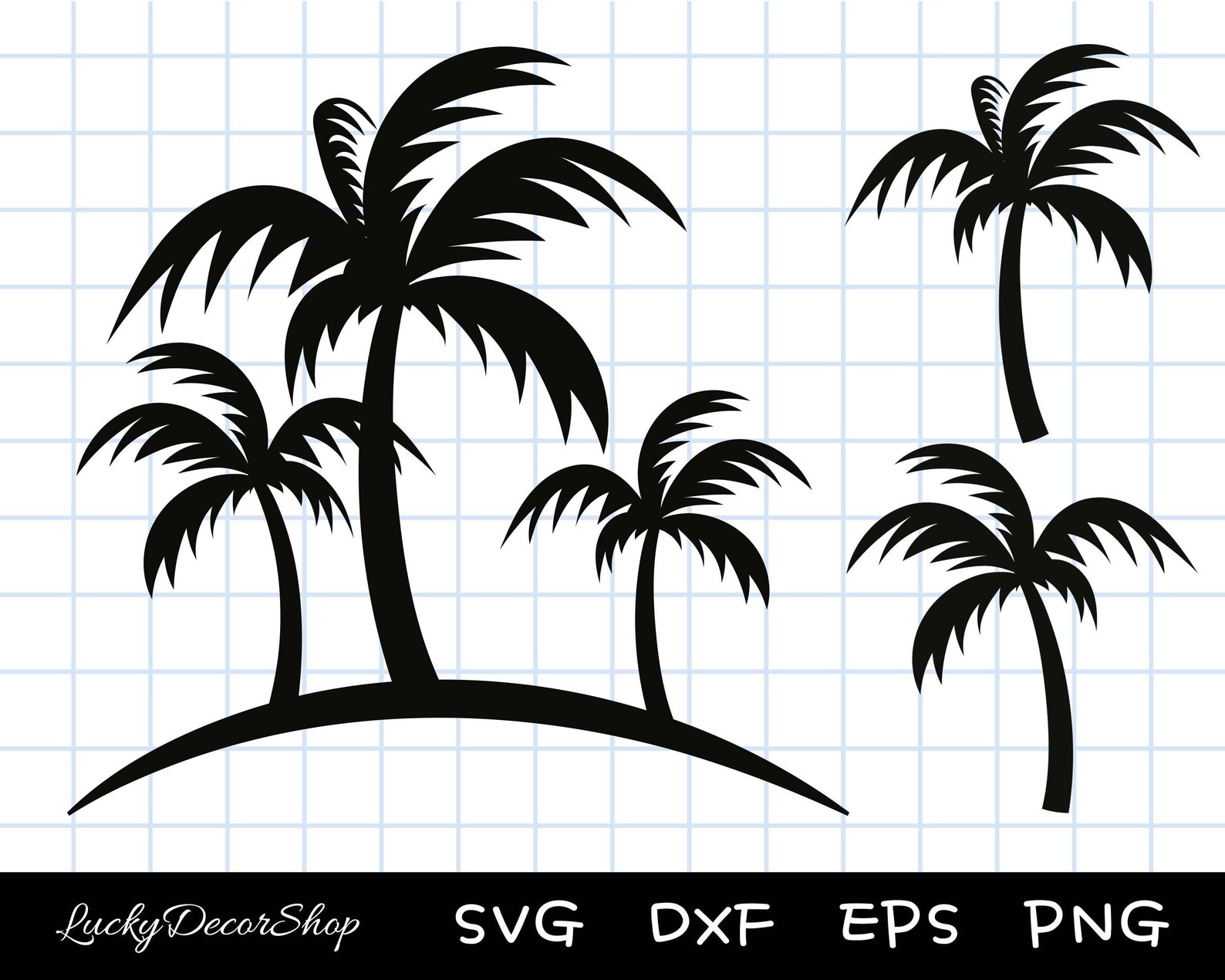 Palm Tree Svg Cut Files Silhouette Cricut Cut File Svg - Etsy