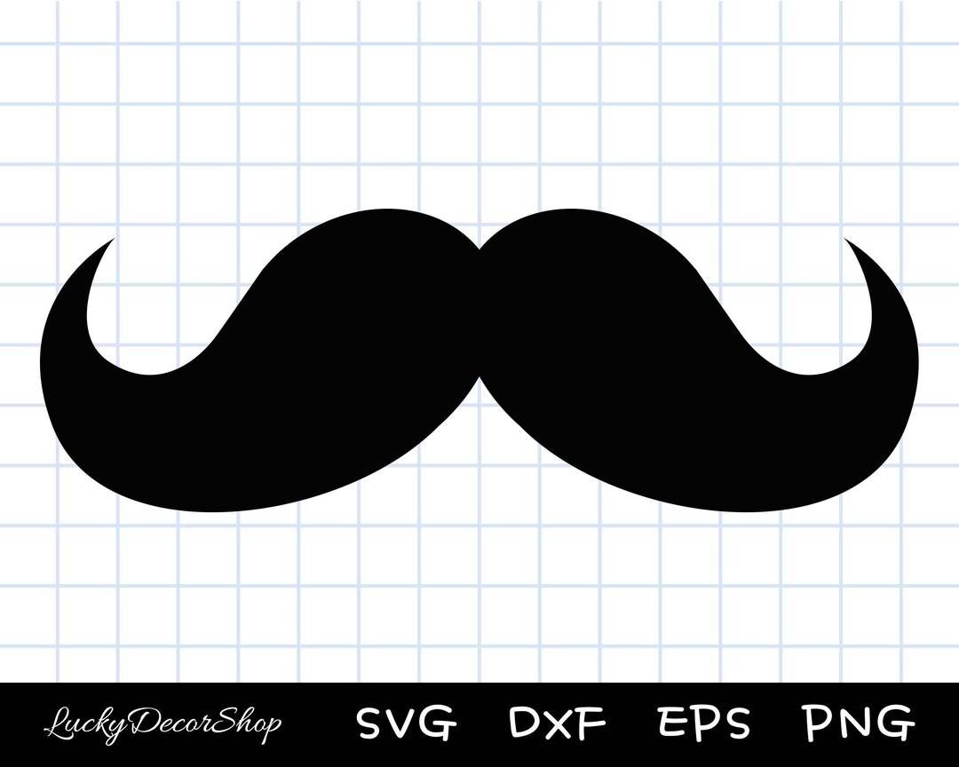 Mustache Svg, Mustache Cut File, Silhouette, Cricut, Svg,png,dxf, Eps ...