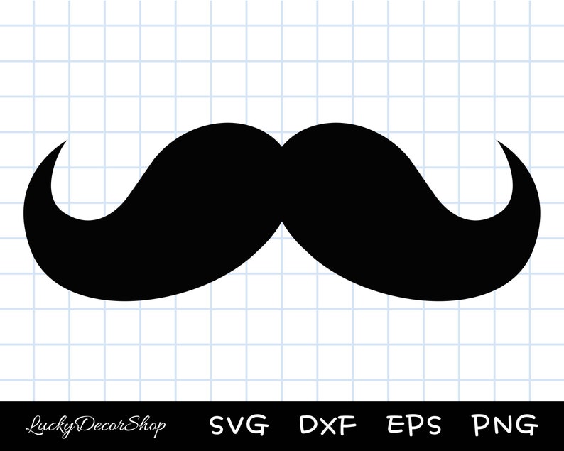 Mustache Svg, Mustache Cut File, Silhouette, Cricut, Svg,png,dxf, Eps ...