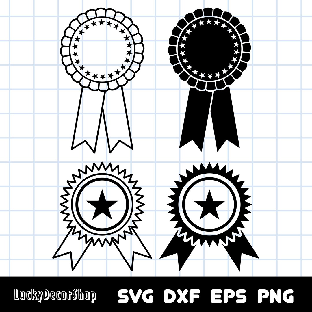 Award Ribbon SVG, Badge Svg, Instant Download, Cut Files, Silhouette ...