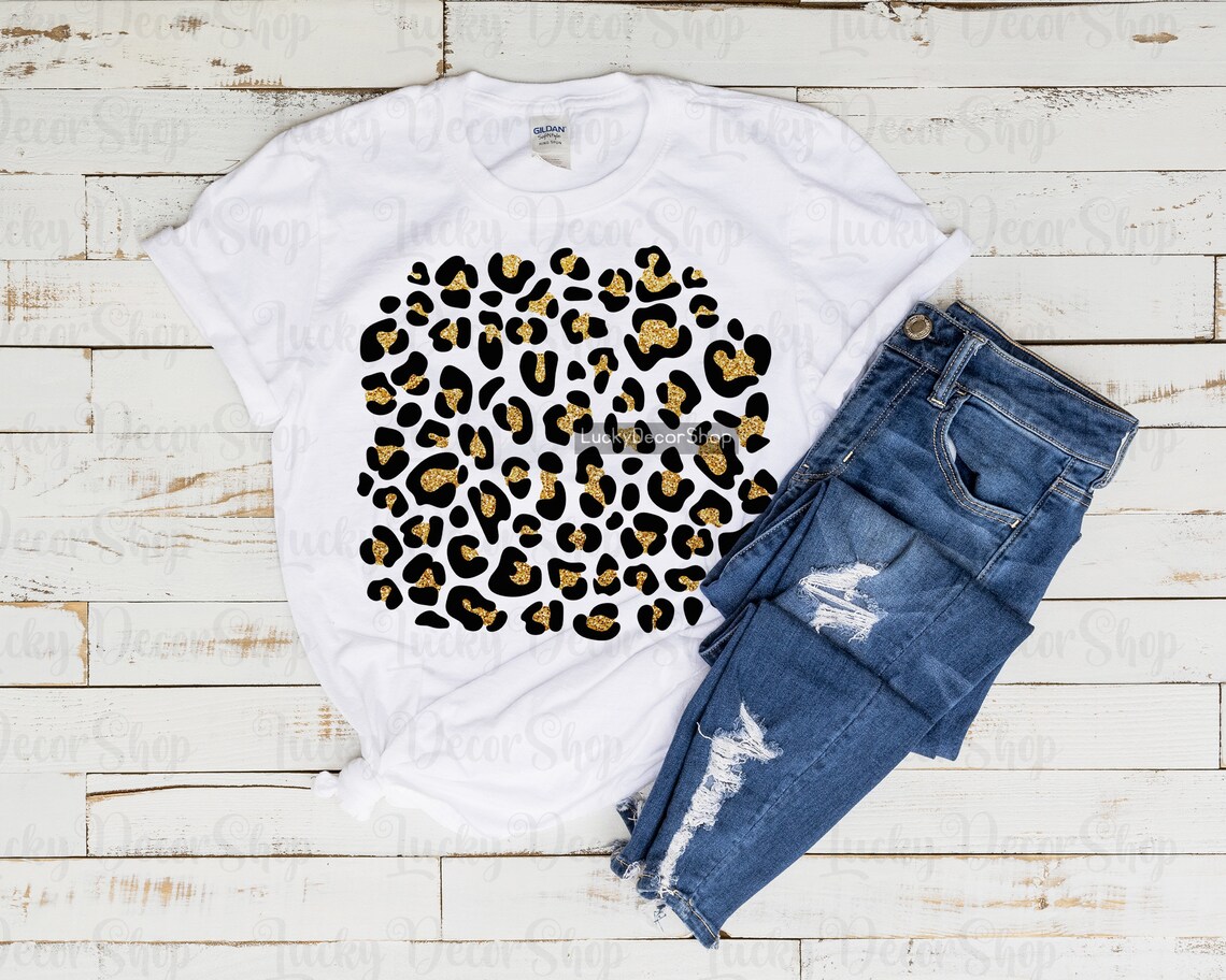 Leopard PNG Glitter Leopard Leopard Background Png Gold - Etsy