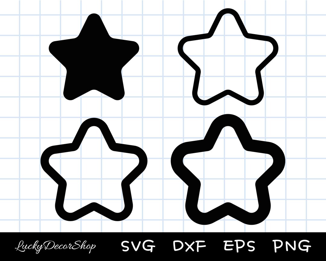 Star SVG Cut Files: Clipart, Outline, Vector (digital Download) - Etsy
