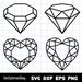 Diamond SVG, Diamond Cut Files, Jewelry, Wedding Diamond SVG, Diamond ...