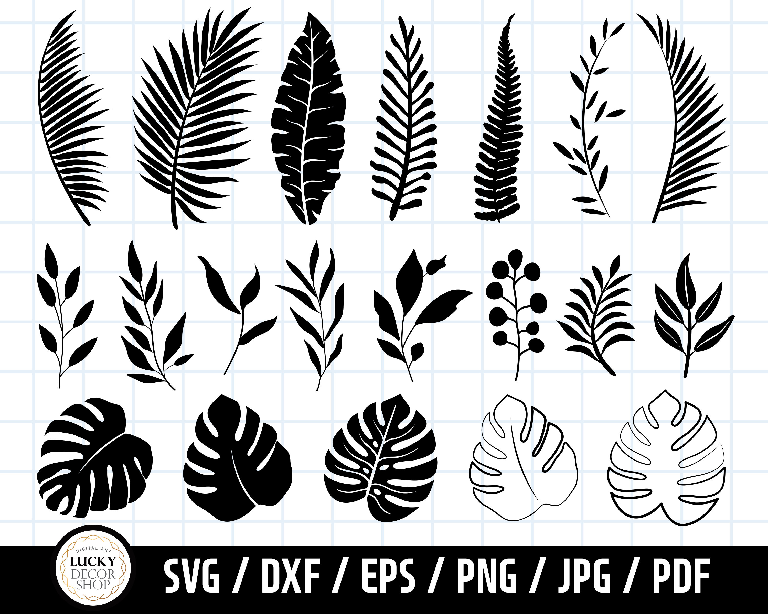 Hoja svg hojas svg plantas svg hojas tropicales svg hoja - Etsy España