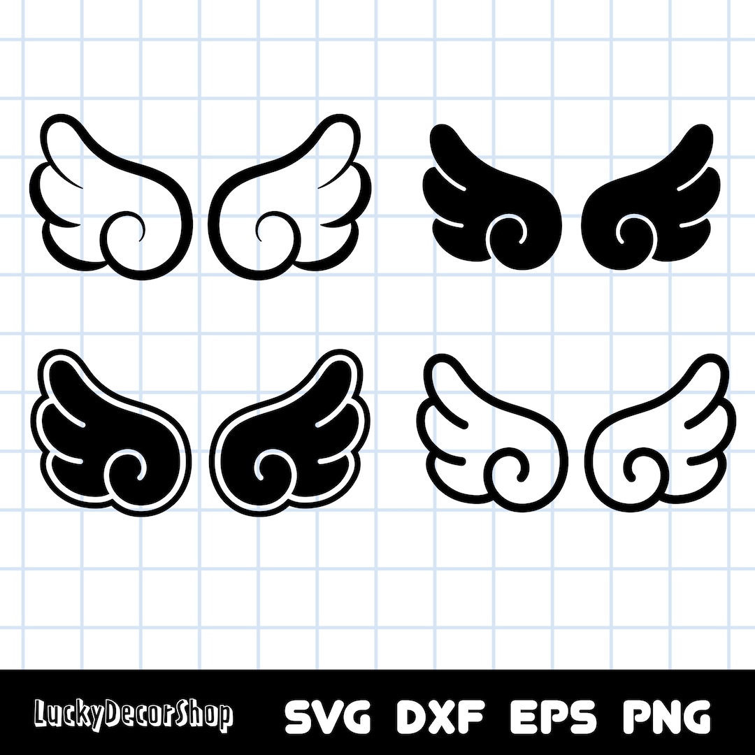 Wings Svg, Angel Wings Svg, Cute Angel Wings, Angel Svg, Cut Files ...