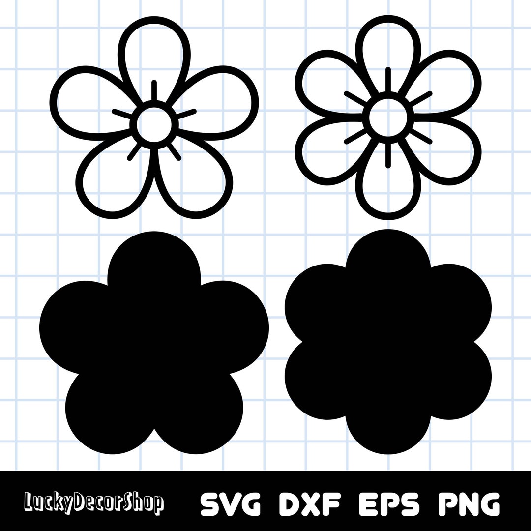 Layered Flower Svg Flower Svg Cut Files Silhouette Cricut Svg Png