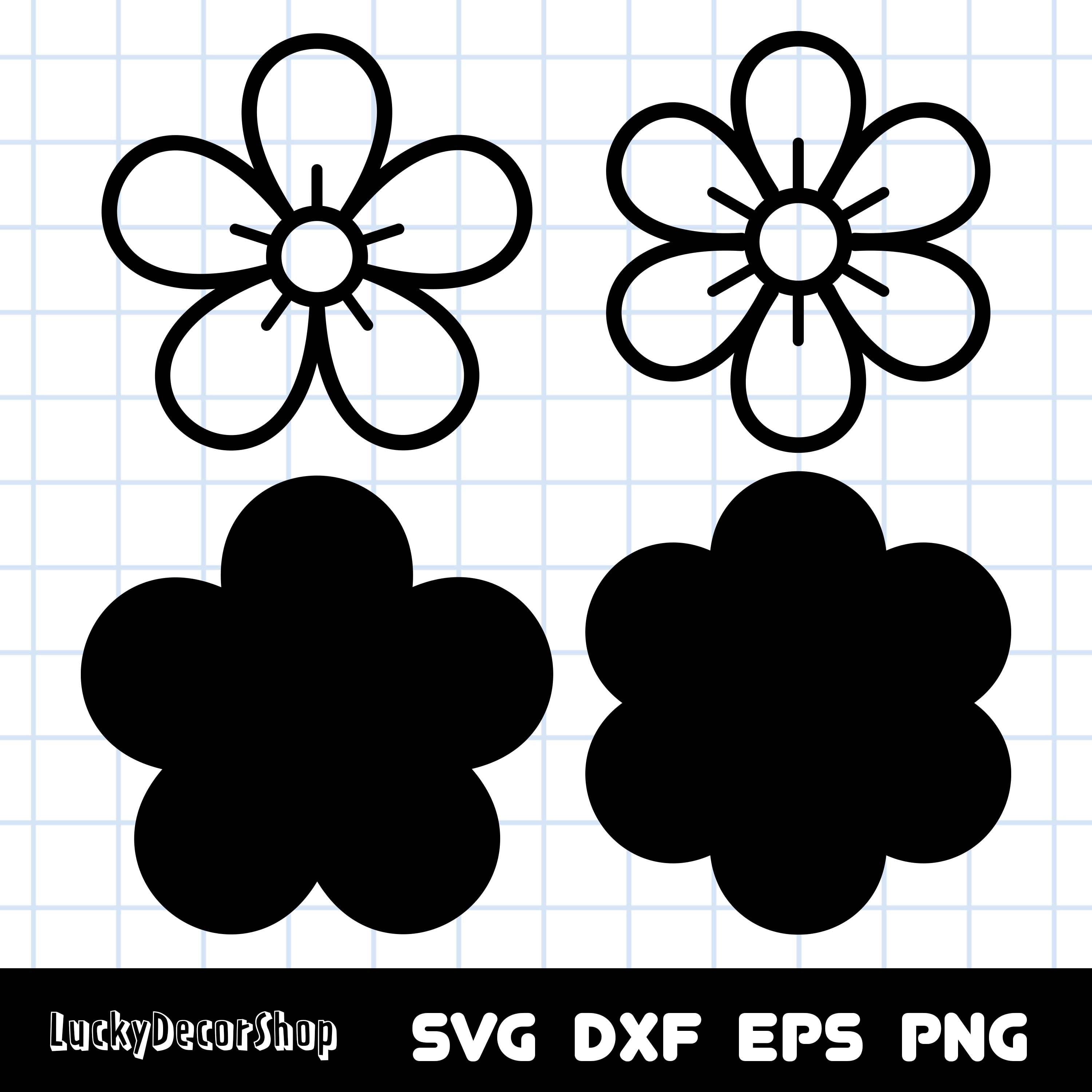 Layered Flower SVG Cut Files: Cricut, Silhouette (digital Download) - Etsy