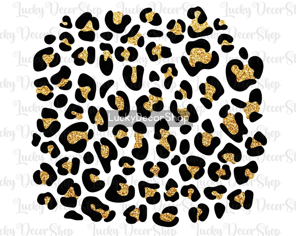 Leopard PNG Glitter Leopard Leopard Background Png Gold - Etsy