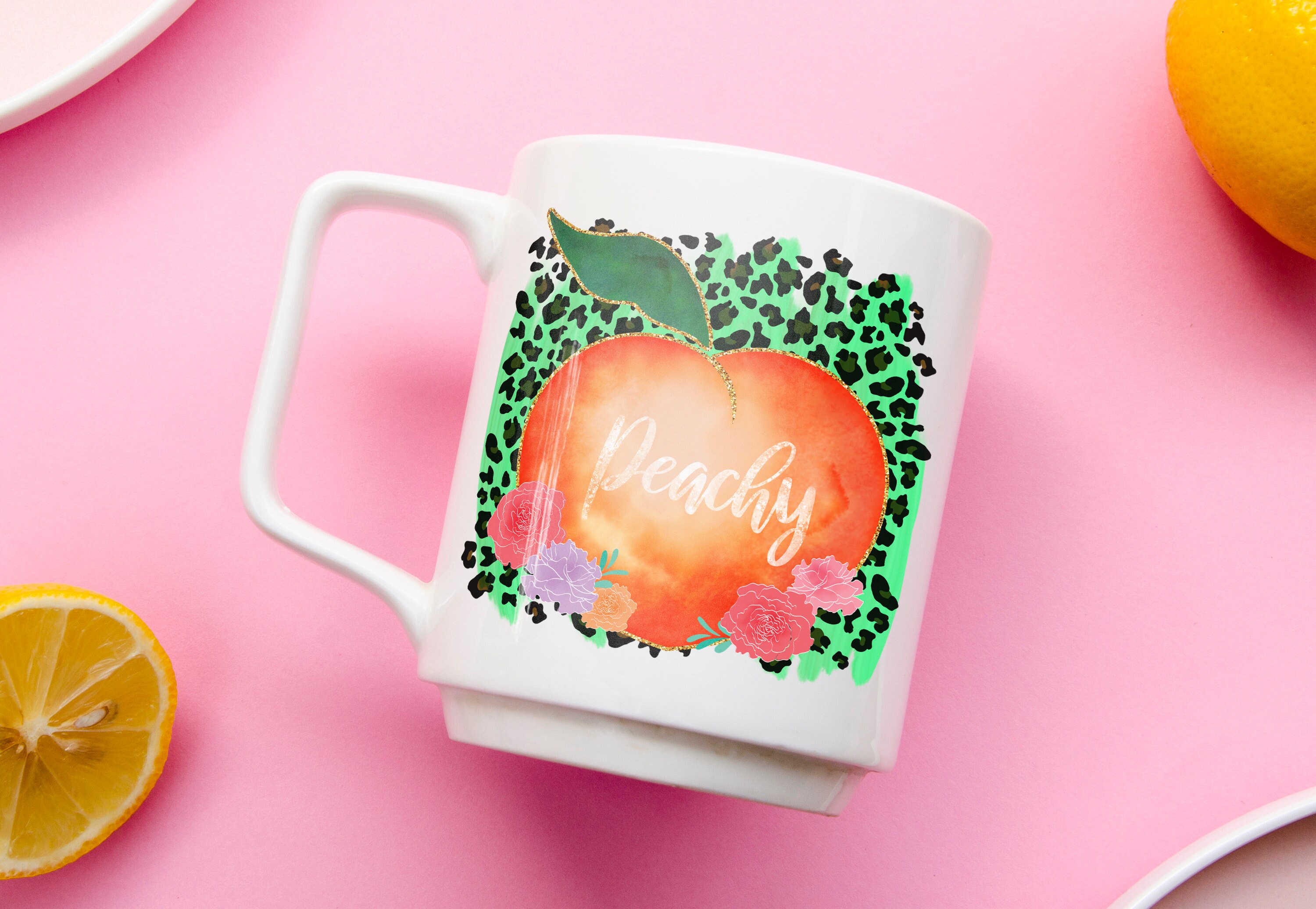 Peach PNG Sublimation File, DIGITAL DOWNLOAD, Leopard Peach ...
