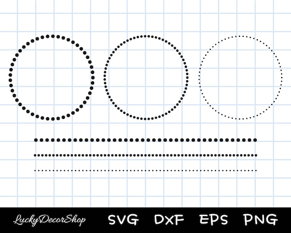 Dotted Circle SVG Dotted Line SVG Circle Frames Svg Cut - Etsy Australia