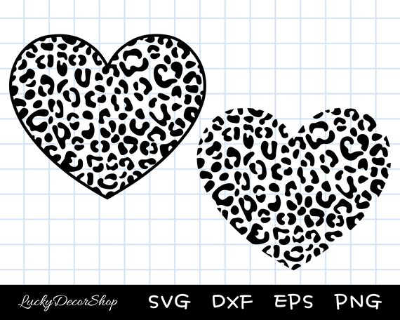 Leopard Heart SVG Leopard Pattern SVG Files Heart SVG | Etsy