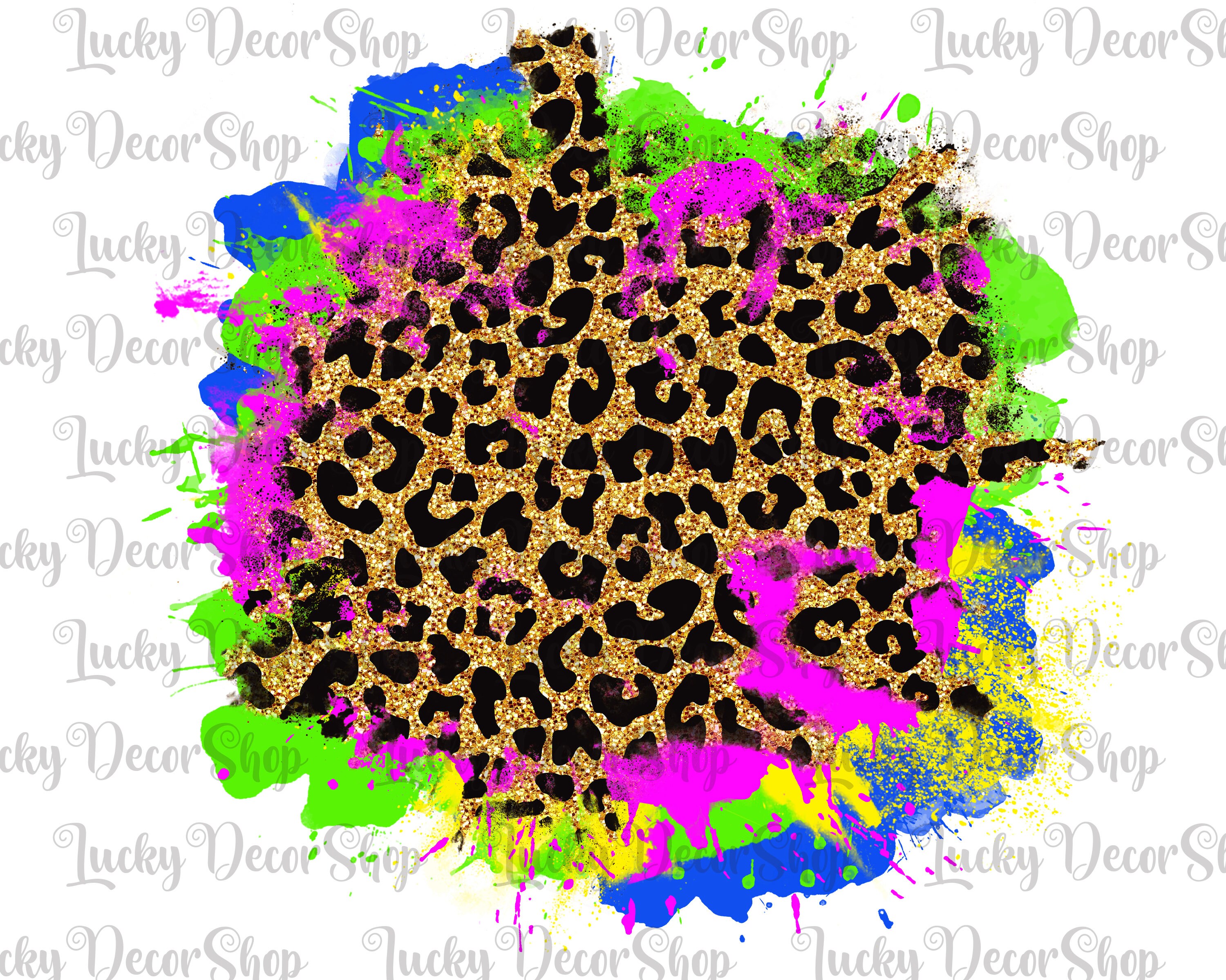 Splatter Background Leopard Splatter PNG Sublimation - Etsy