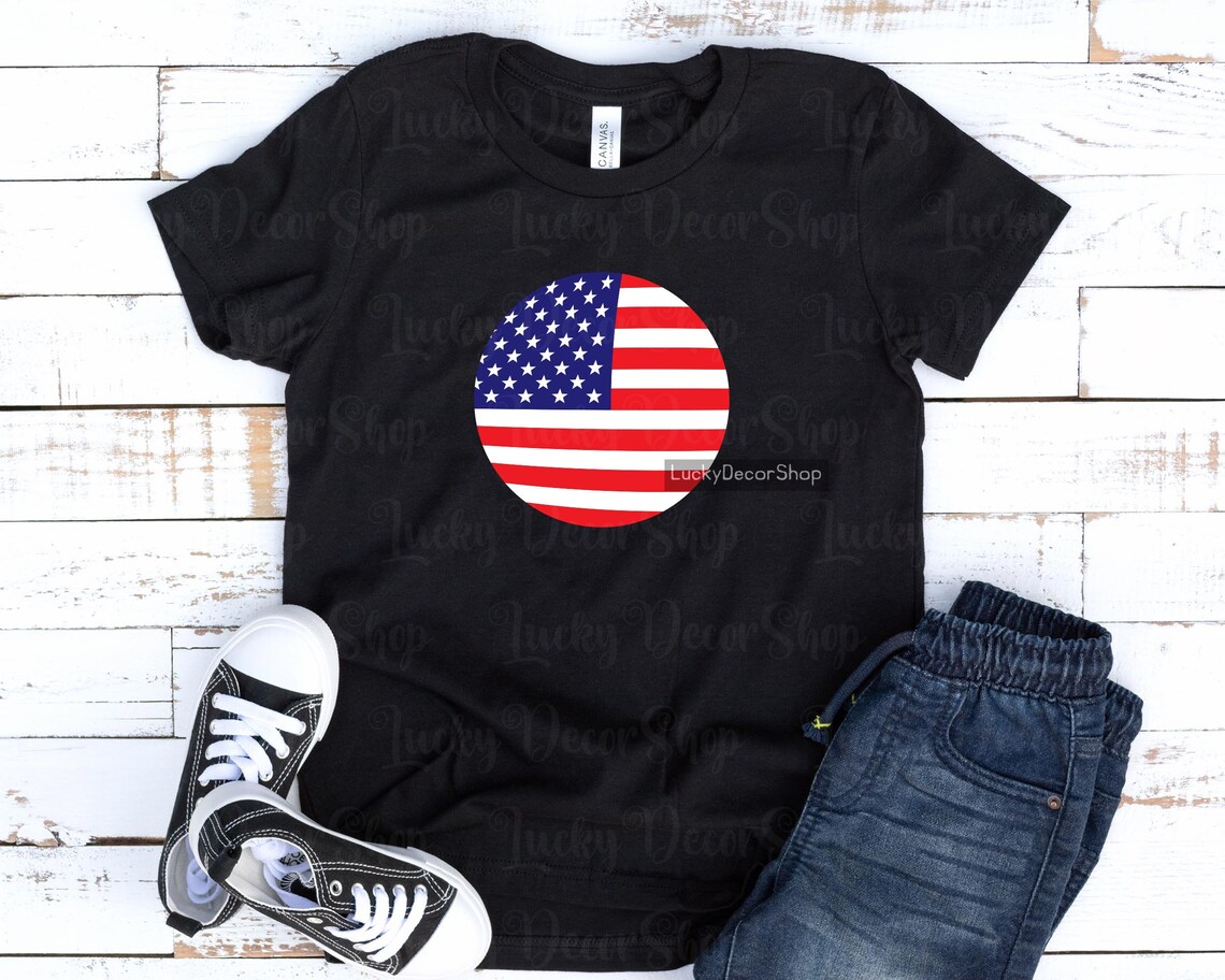 US Flag Circle SVG Circle United States of America Flag | Etsy