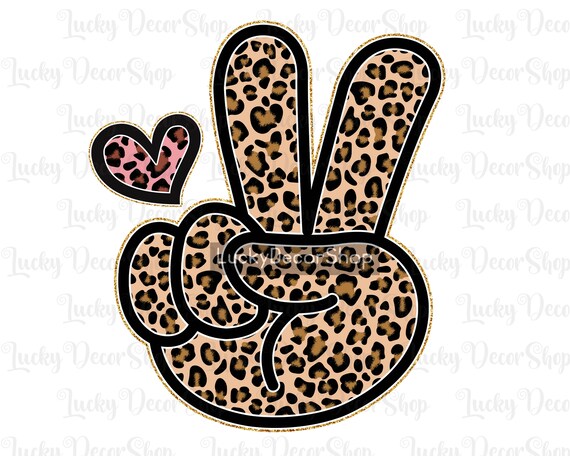 Hand Peace PNG Leopard Peace Sign Peace Hand PNG Cheetah | Etsy