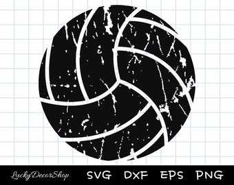 Volleyball Distressed Png - Etsy