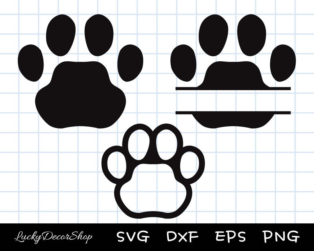 Cat Paw Svg, Pet Paw Svg, Paw Monogram Svg, Animal Paw Svg, Cut Files ...