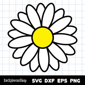 Daisy Flower, Daisy SVG, Flower Clipart, Cut Files, Silhouette, Cricut ...