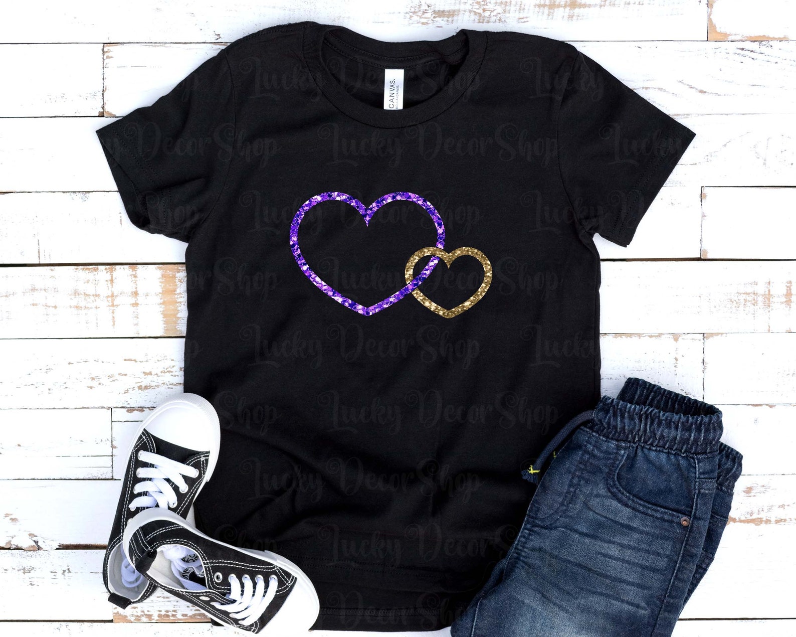 Connected Hearts SVG: Double Linked Hearts Cut Files (digital Download ...