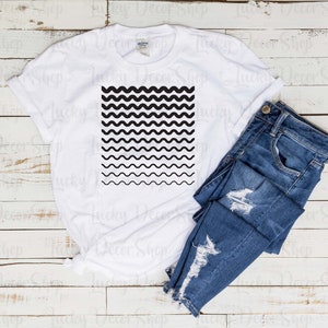 12 Wave Lines in Different Strokes SVG, Wave Line Strokes SVG, Wave ...