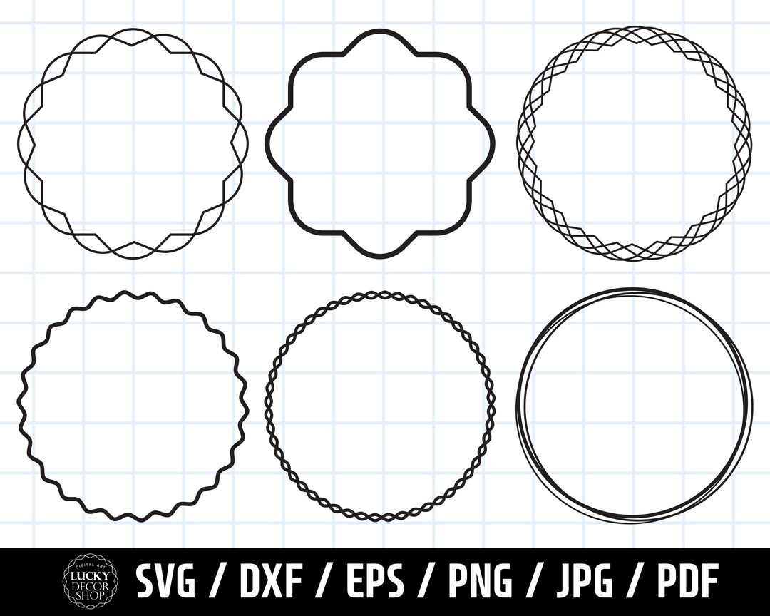 CIRCLE FRAME Svg, Circle Svg, Circle Monogram Svg, Circle Svg, Frame ...