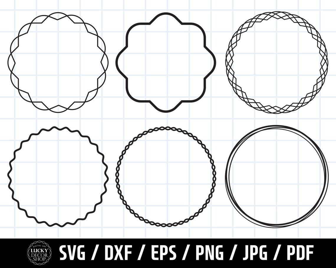 CIRCLE FRAME Svg, Circle Svg, Circle Monogram Svg, Circle Svg, Frame ...