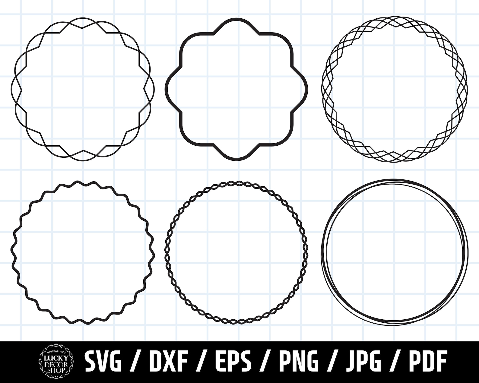 CIRCLE FRAME Svg Circle Svg Circle Monogram Svg Circle Svg - Etsy