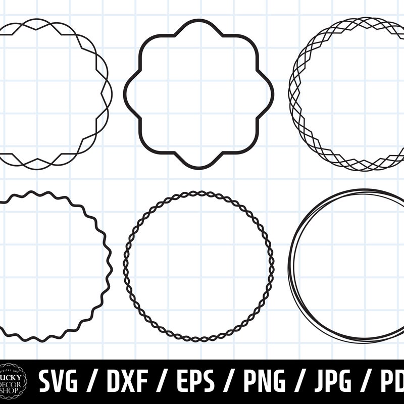 Circle Frame Svg - Etsy