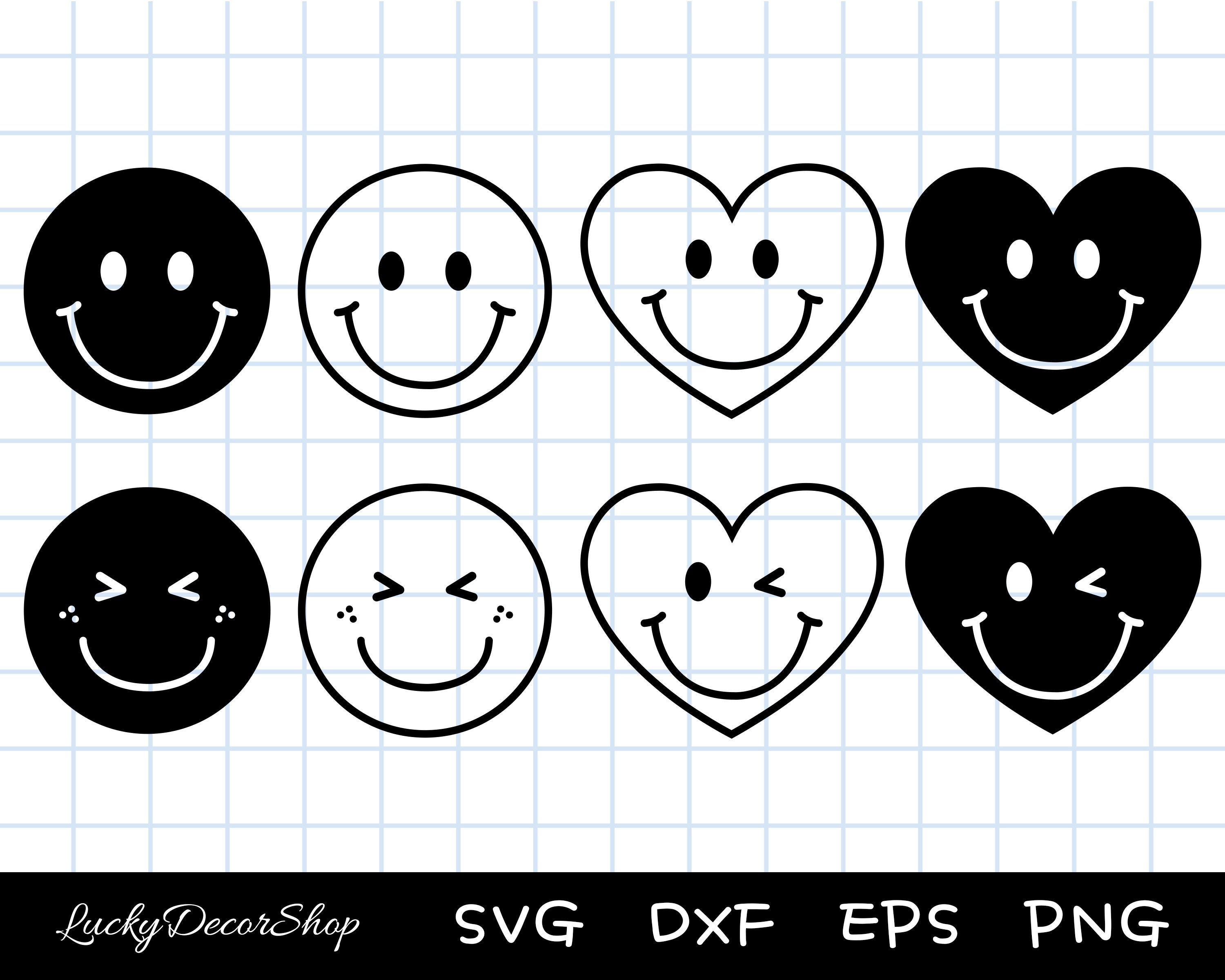 Smile Svg Happy Face SVG Smiley Face Clipart Happy Svg | Etsy
