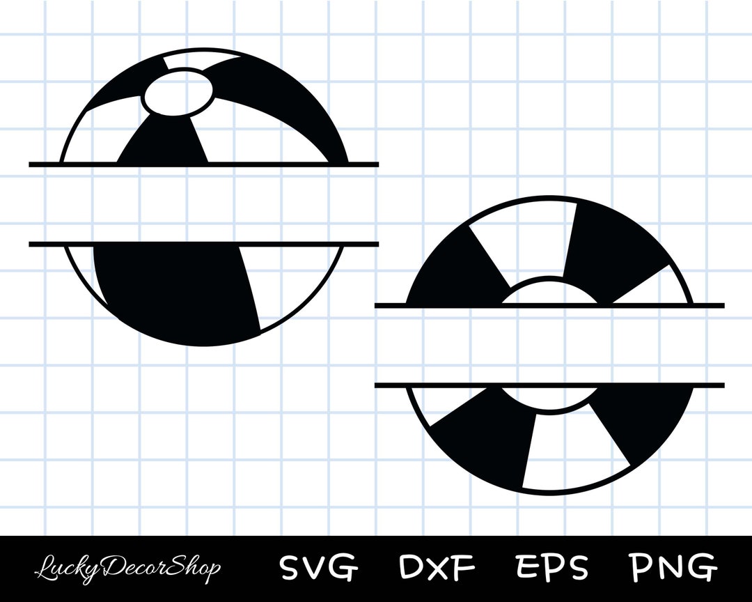 Beach Ball Float SVG, Summer SVG, Split Monogram Svg, Cut Files ...