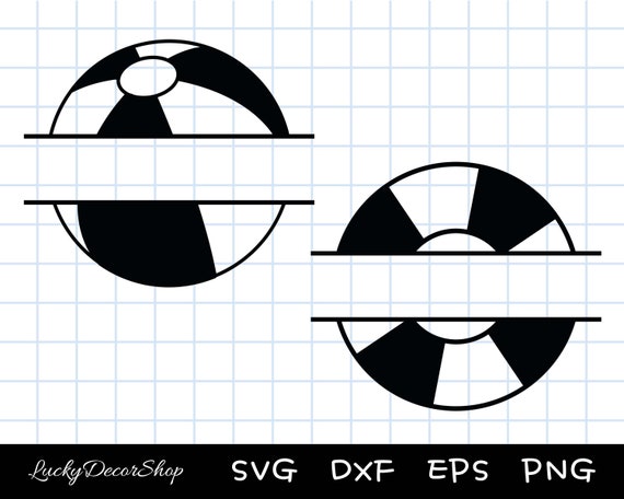 Beach Ball Float SVG Summer SVG Split Monogram Svg Cut - Etsy
