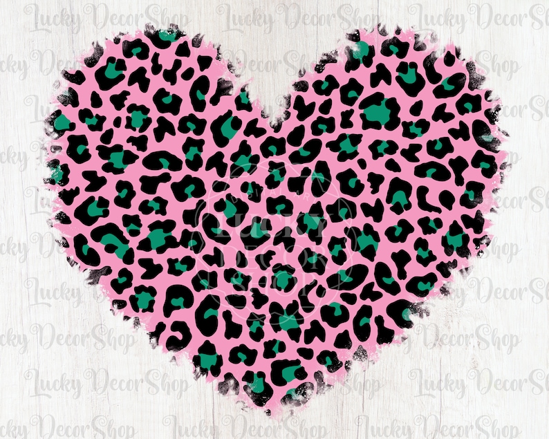 Leopard Heart Png Pink Leopard Heart Sublimation Designs - Etsy