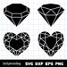 Diamond SVG, Diamond Cut Files, Jewelry, Wedding Diamond SVG, Diamond ...