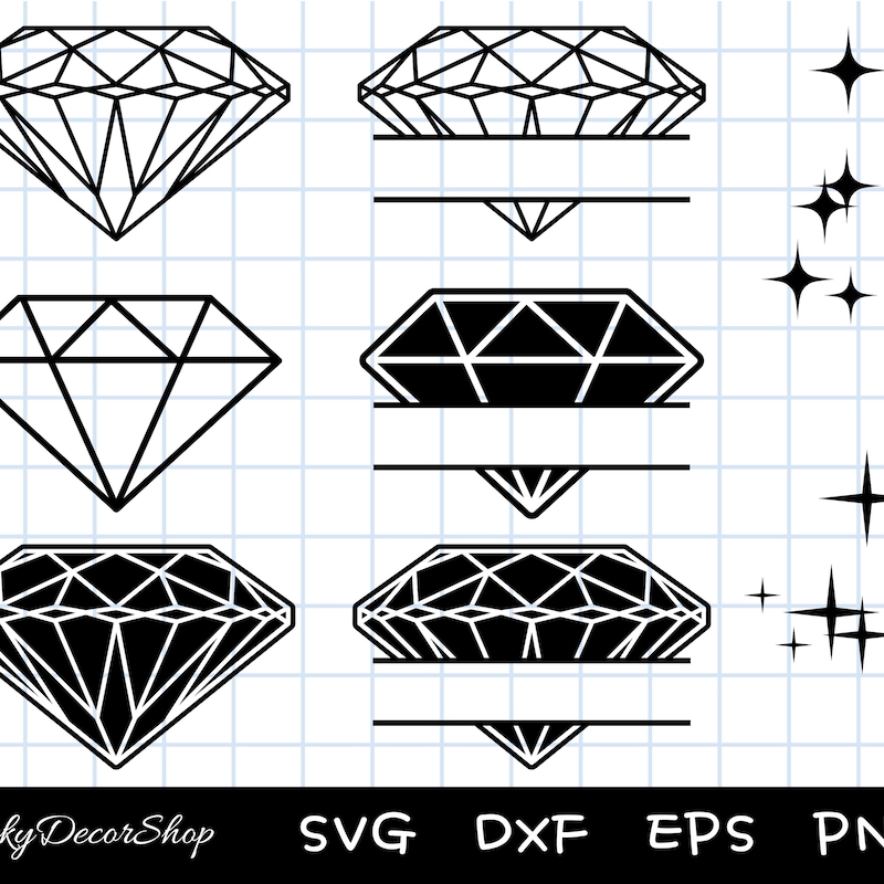 Diamond Svg - Etsy