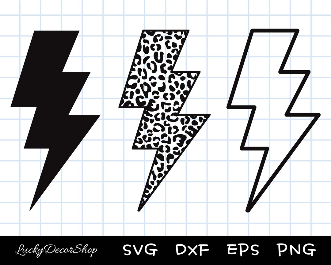 Lightning Bolt SVG, Thunder SVG, Leopard Lightning Bolt, Leopard ...