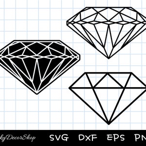 Diamond SVG, Diamond Cut Files, Diamond Clipart, Instant Download ...