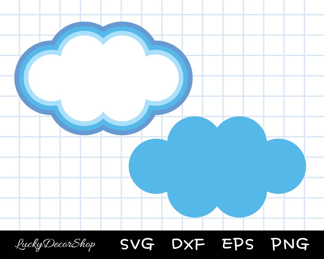 Clouds SVG, Layerd Clould Svg, Cloud Cut File, Cut Files, Silhouette ...