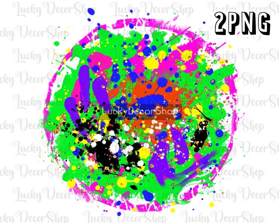 Neon Paint Splatter Backgrounds