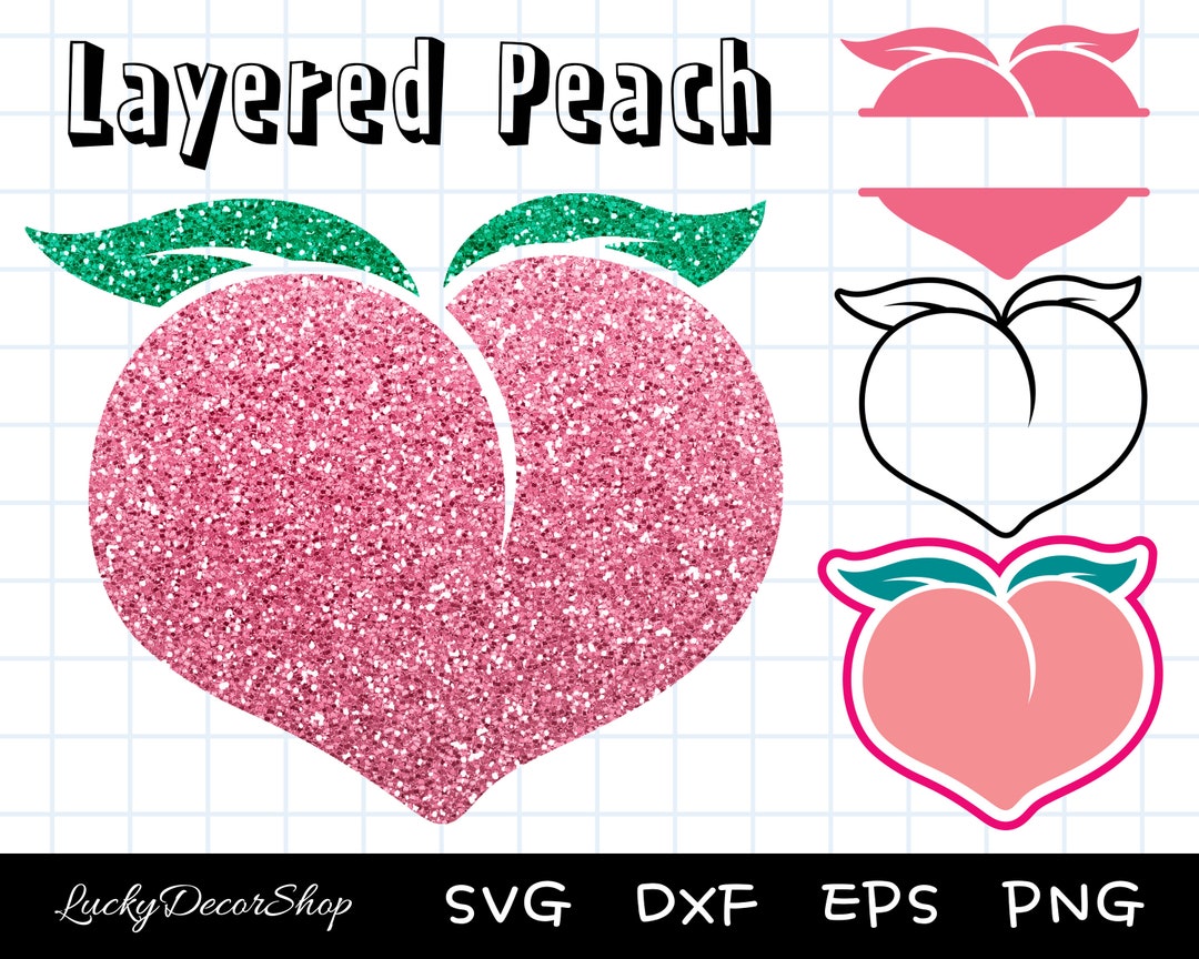 Layered Peach SVG, Peach Svg, Peach Clipart, Cut File, Svg, Dxf, Eps ...