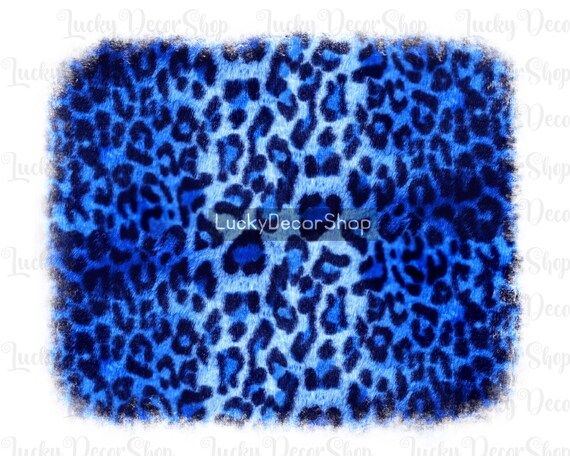 Leopard Background Blue Leopard Splash Sublimation Design - Etsy