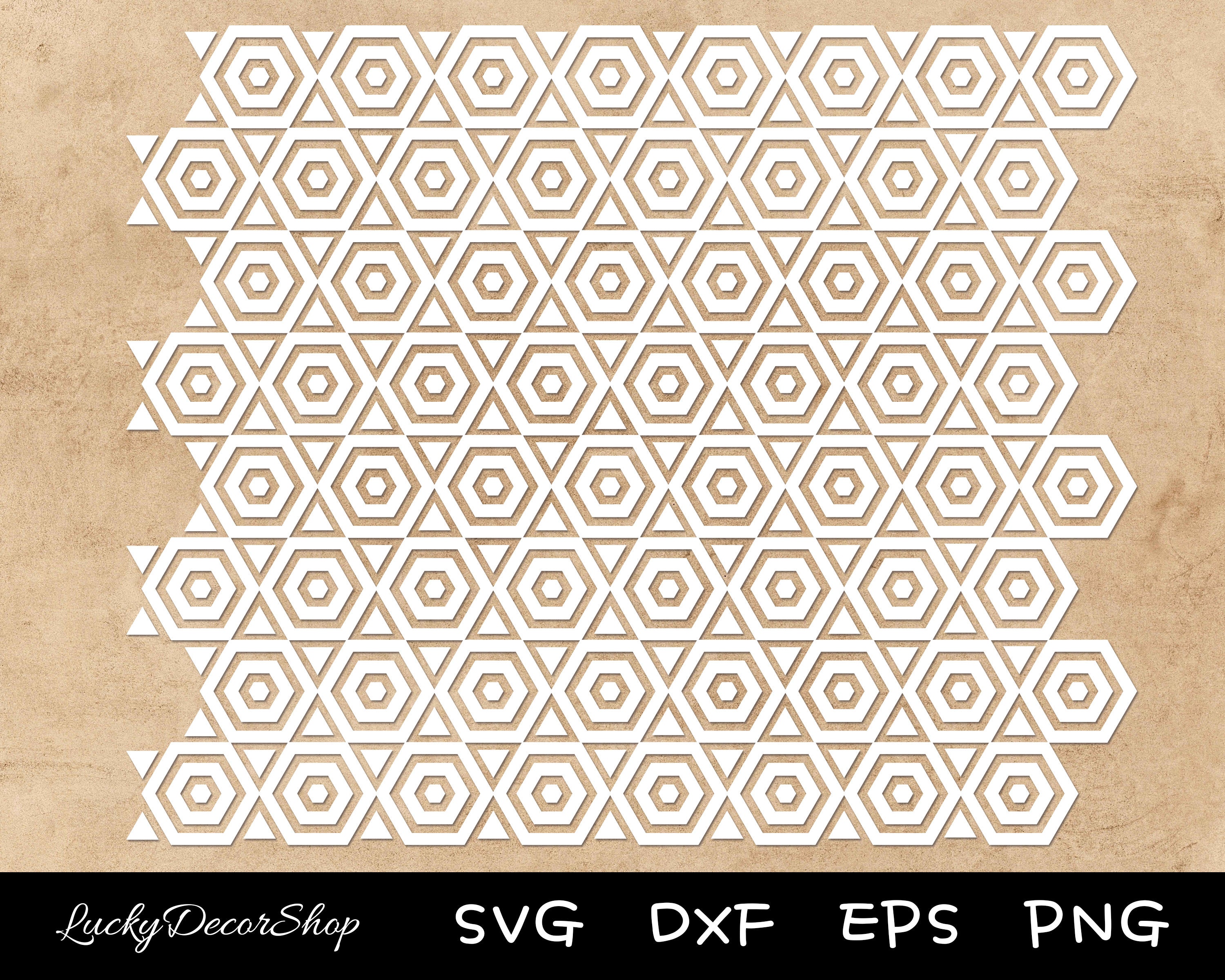 Hexagon Pattern Shapes SVG Pattern SVG Geometric Svg Cut | Etsy