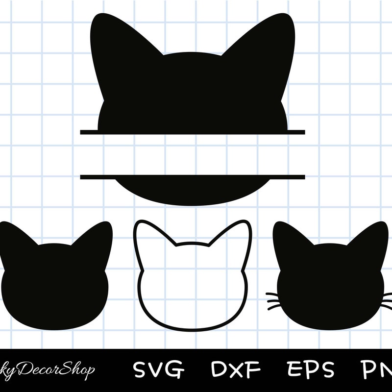 Cat Monogram Svg - Etsy