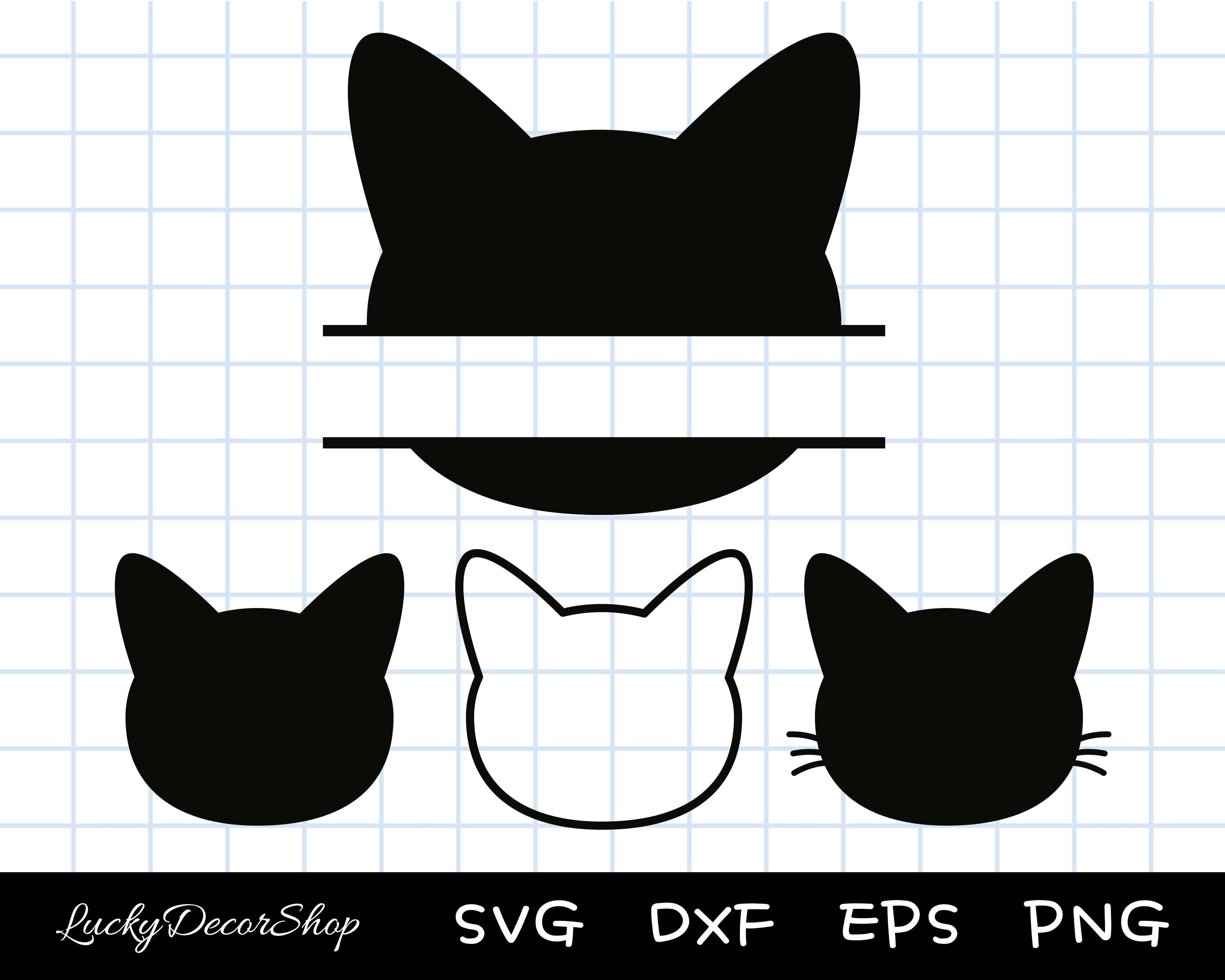 Cat SVG Cat Name Frame SVG CAT Monogram Cat Split Name - Etsy UK