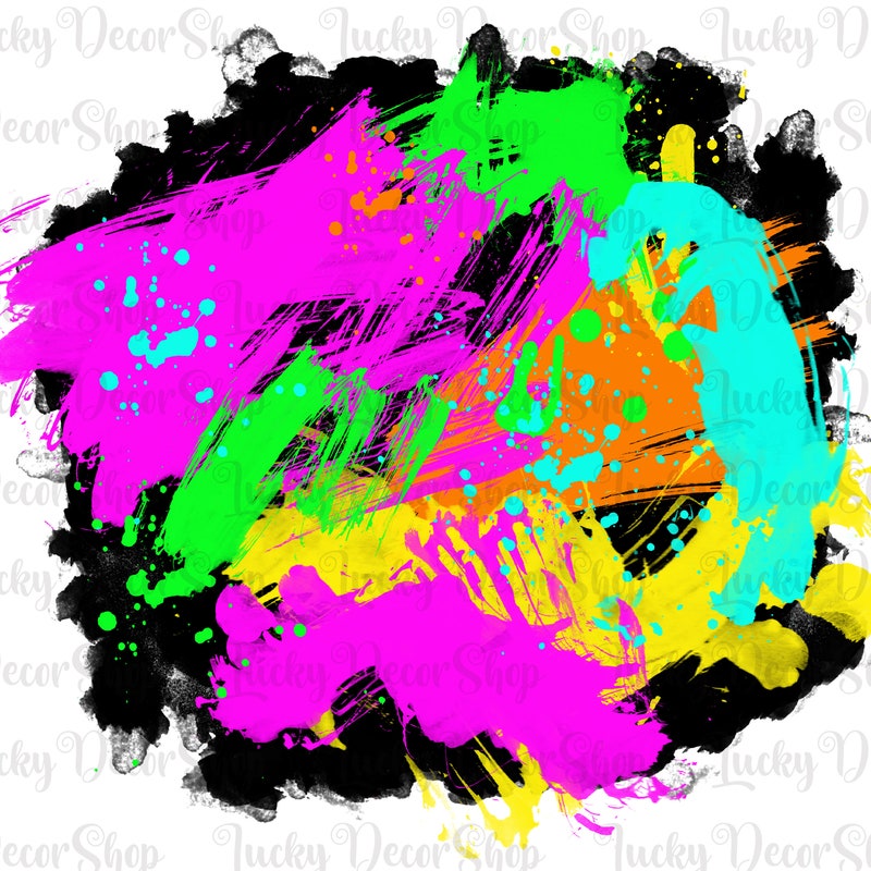 Neon Paint Splatter - Etsy