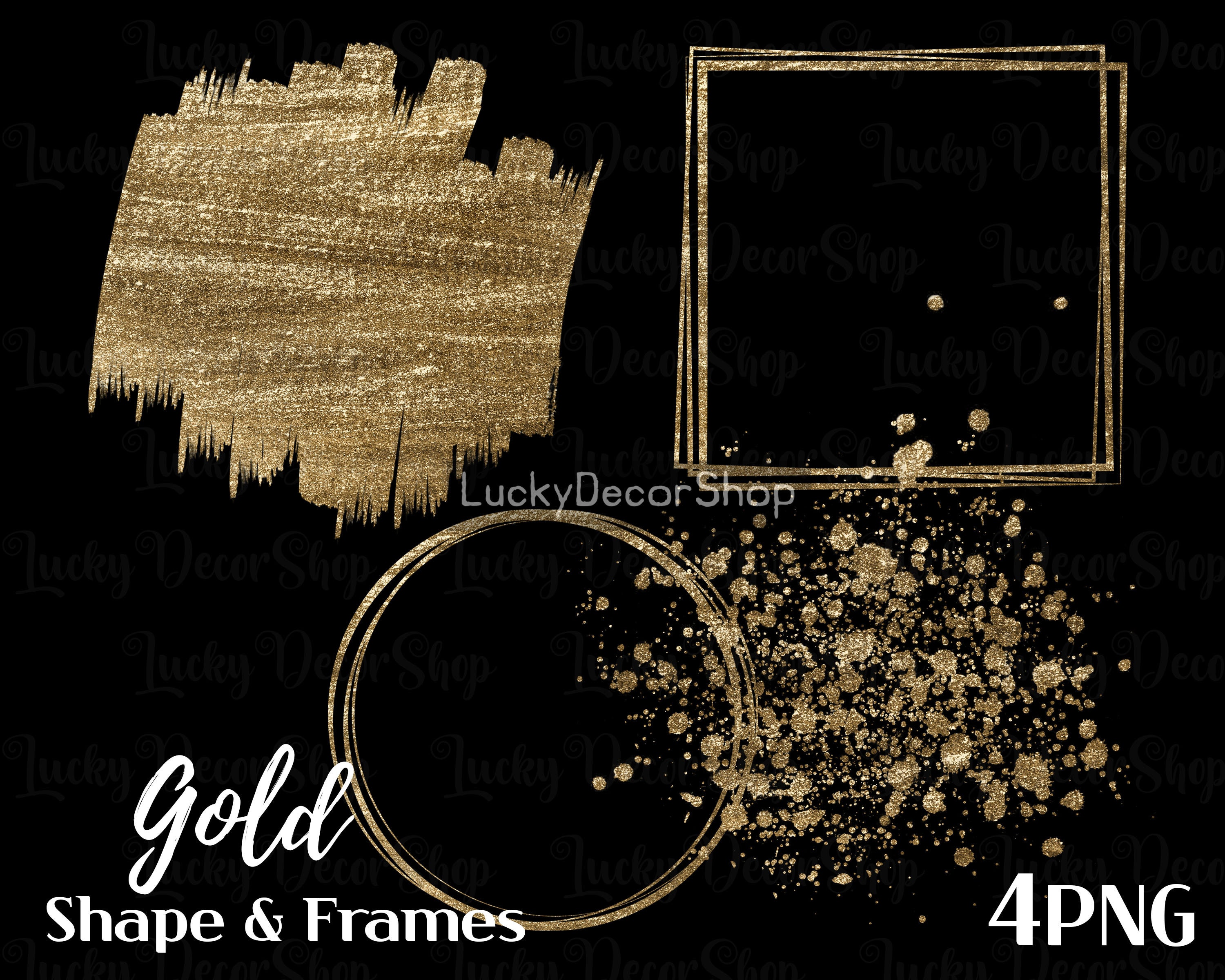 Gold Shape PNG Gold Frames PNG Gold Splash PNG Gold Frames - Etsy Australia